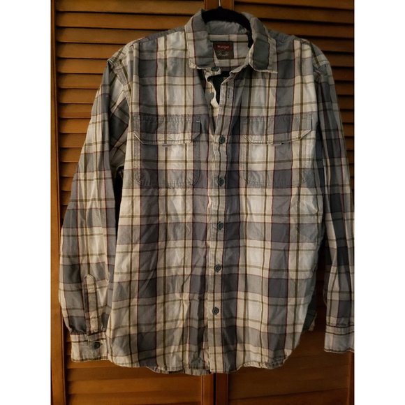Wrangler | Shirts | Mens Wrangler Heavy Duty Work Shirt Size L | Poshmark